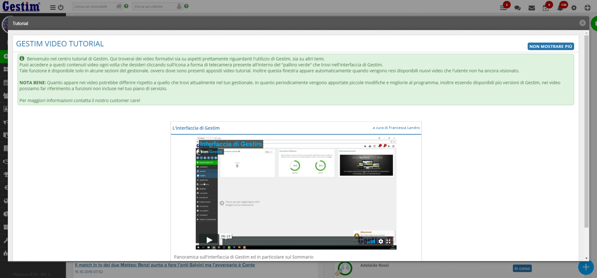 Interfaccia intuitiva - Gestim
